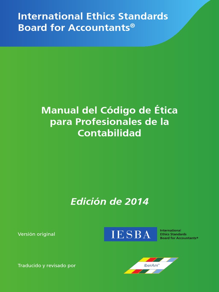 Manual Del Código De Ética Para Profesionales De La Contabilidad 2014