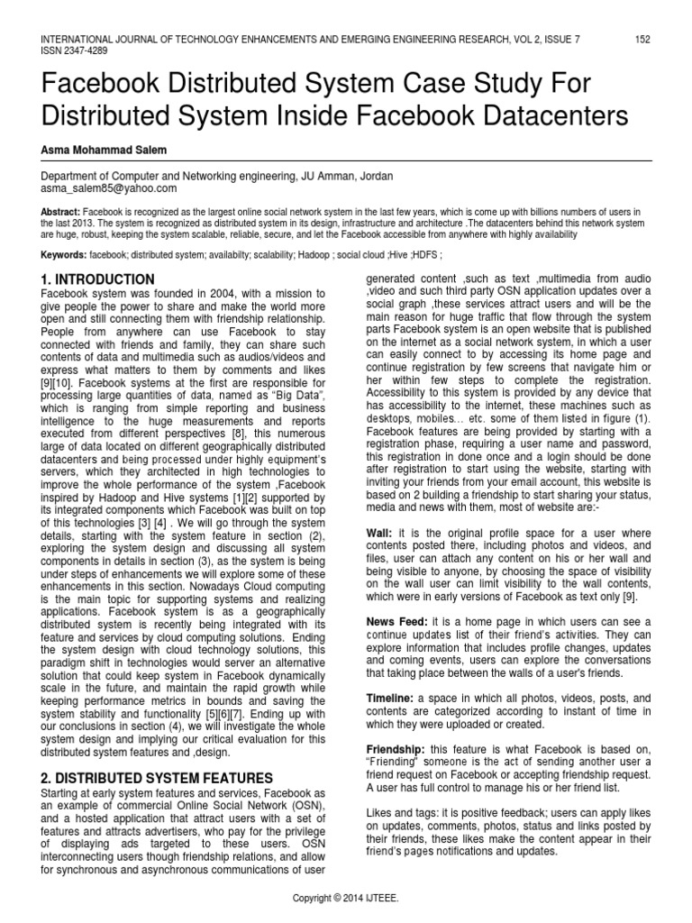 Facebook Distributed System Case Study For Distributed System Inside ...