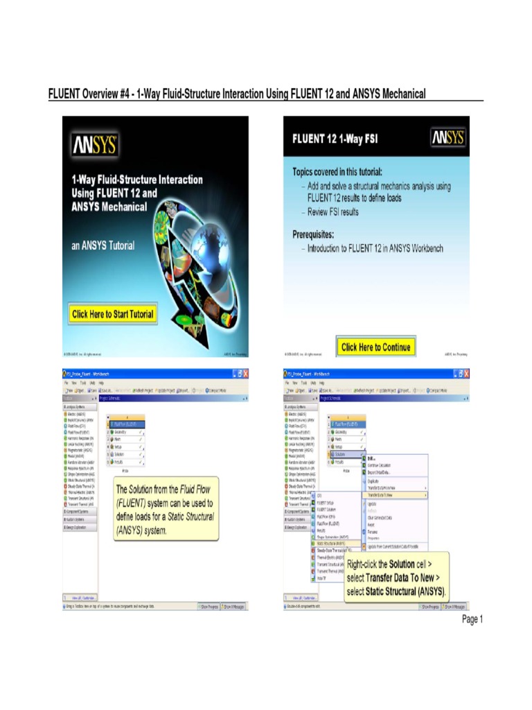 FLUENT 12 2009 Overview - 4 - 1-Way - Fluid-Structure - Interaction - Using - ANSYS - Mechanical ...