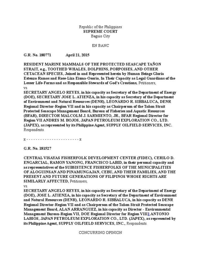 Supreme Court Ruling on Marine Mammals Rights | PDF | Standing (Law ...