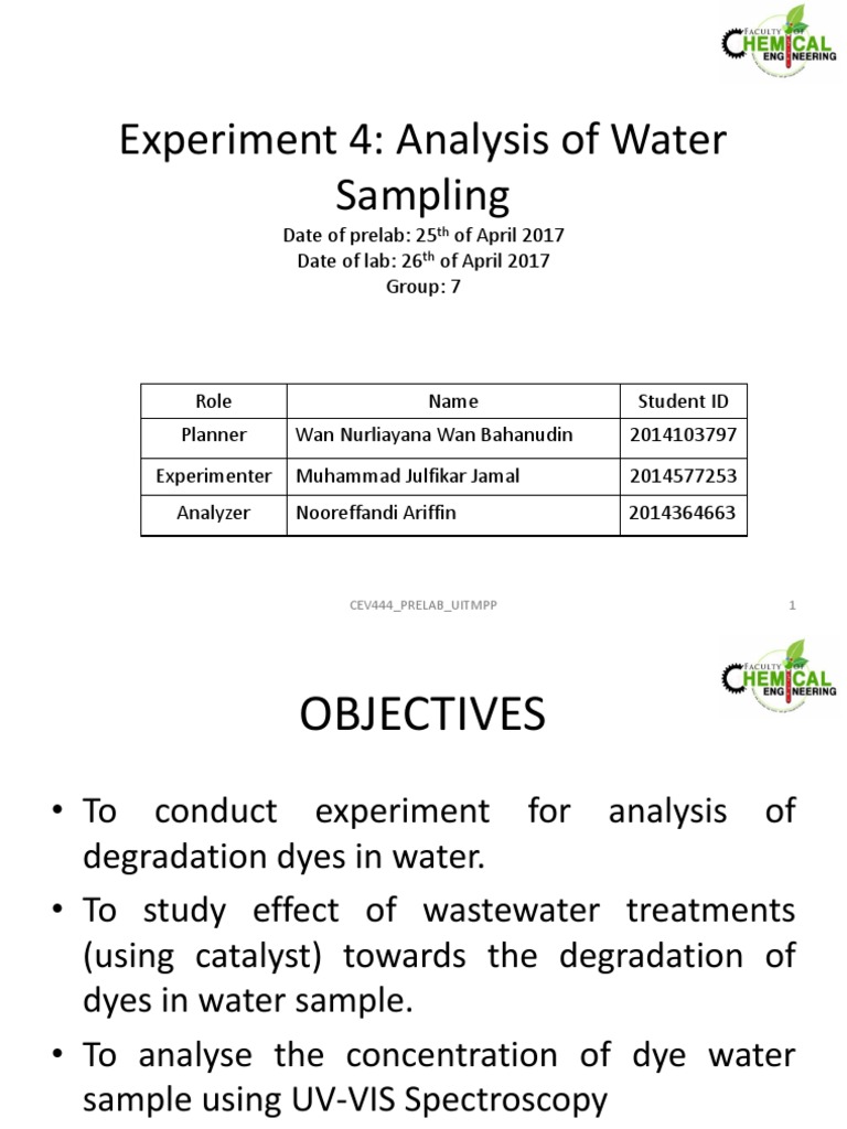 Water Analysis | PDF | Ultraviolet–Visible Spectroscopy | Spectroscopy