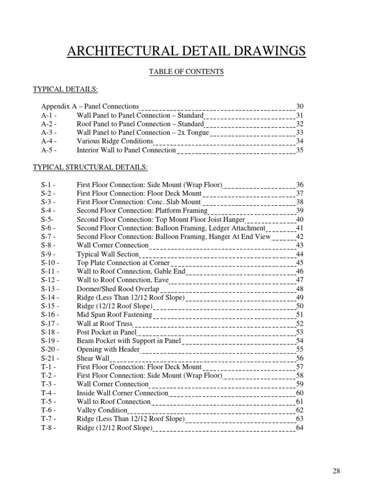 Architectural Detail Drawings Guide | PDF