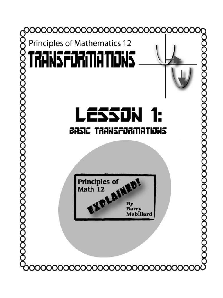 Principles of Math 12 - Transformations Lesson 1 | Download Free PDF ...