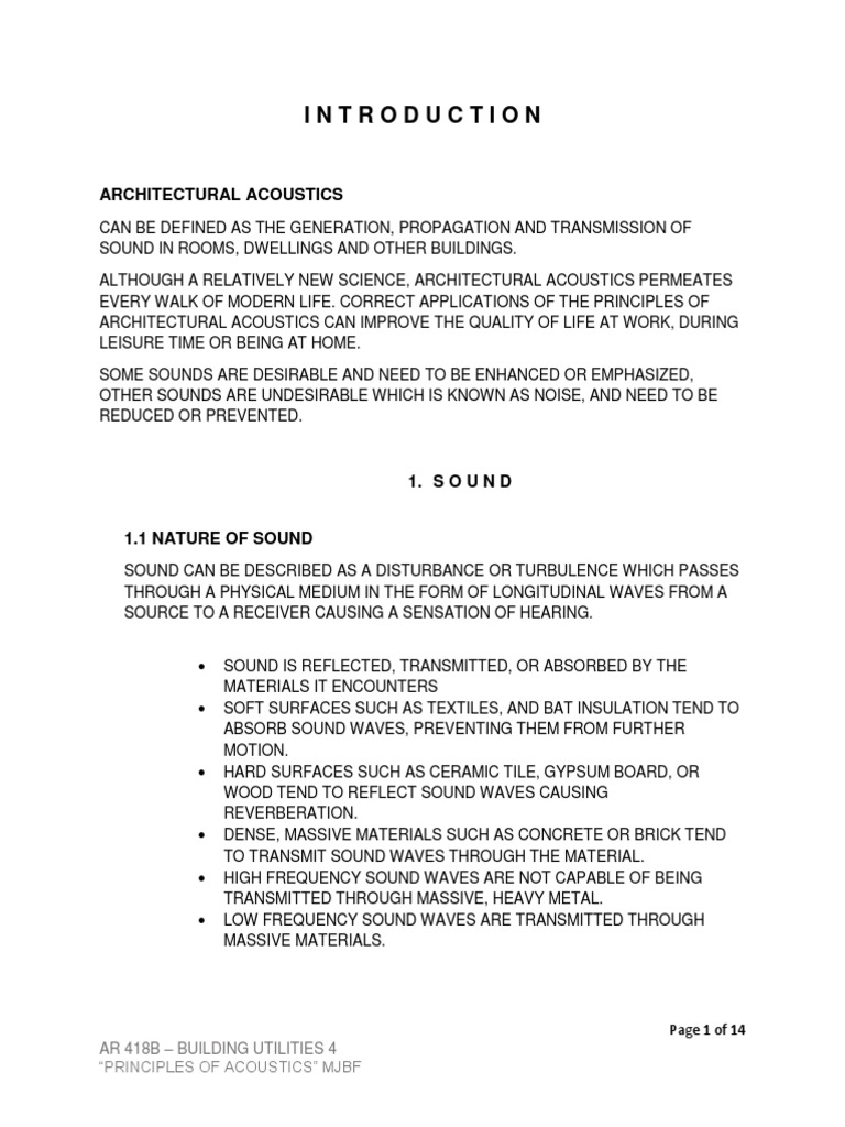 Building Utilities 4 RSW | PDF | Reflection (Physics) | Sound