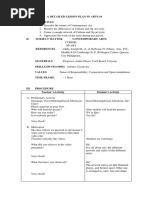 Visual Arts Lesson Plan - Grade 5 ACTs | PDF | Lesson Plan | Design