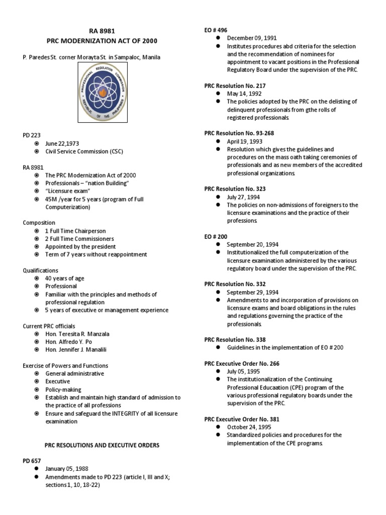 Ra 8981, Ra 7719 & Ra 1517, Ra 8504 | PDF | Blood Donation | Hiv/Aids