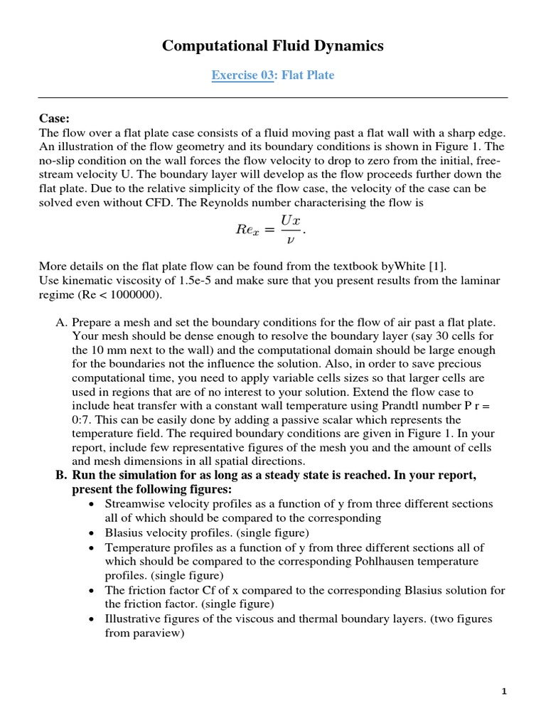 Open Foam Simulation Flow Over Flat Plate | PDF | Boundary Layer ...