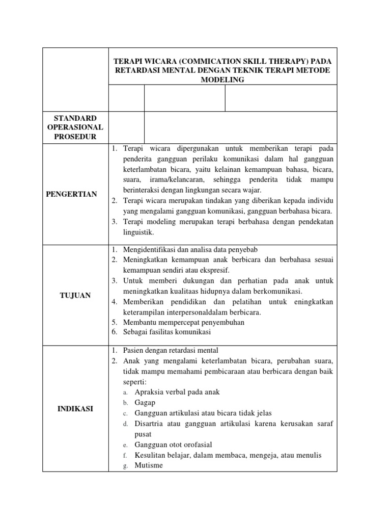 SOP Terapi Wicara Asli