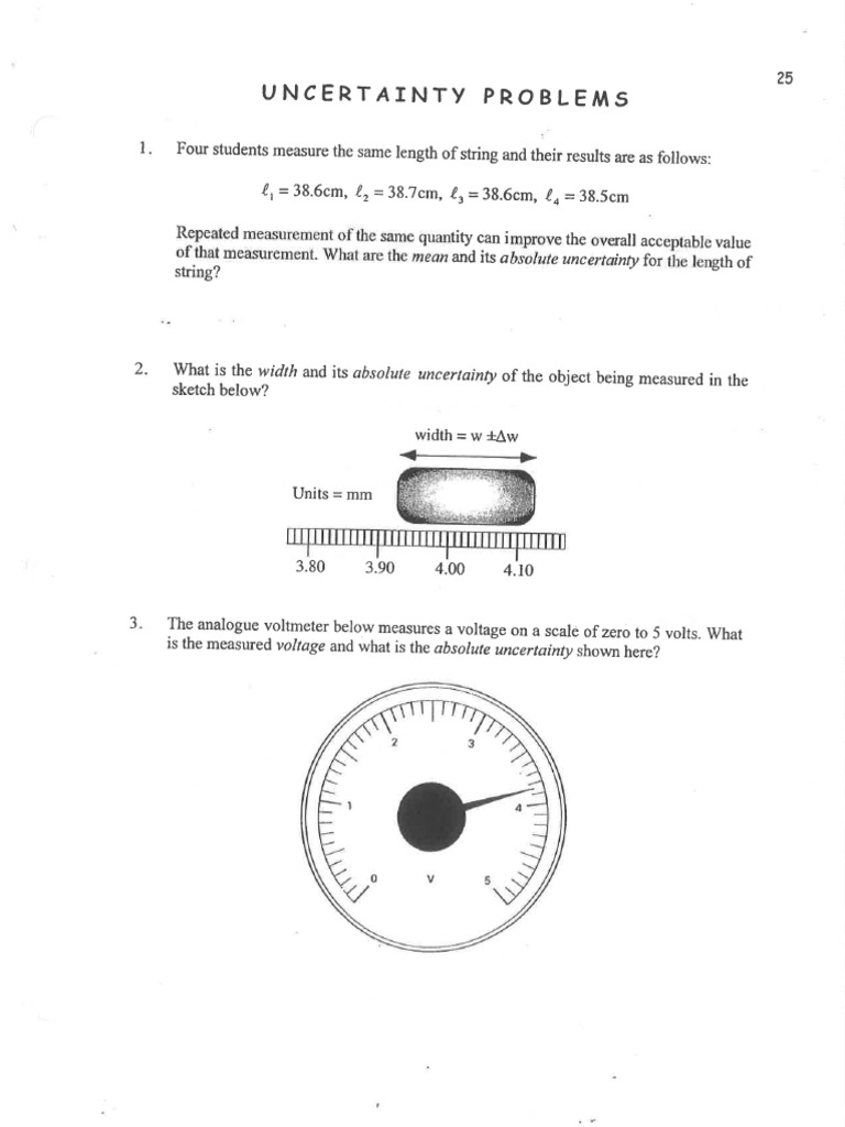 Uncertainty Problems | PDF