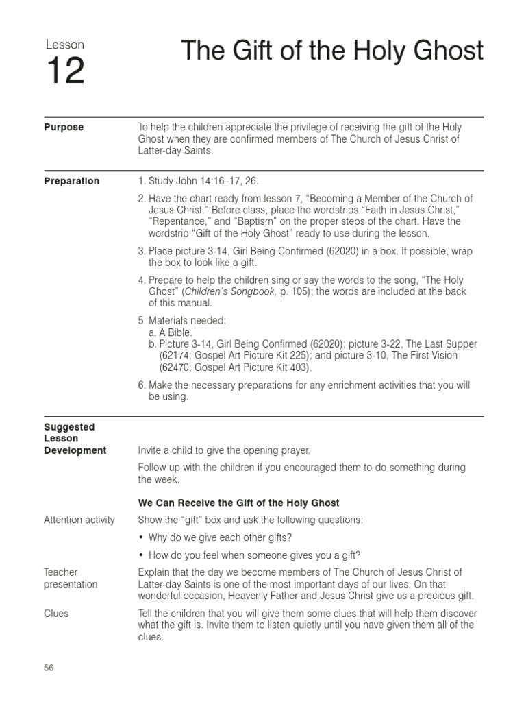 Lesson 12 PDF | PDF | Confirmation | John The Baptist