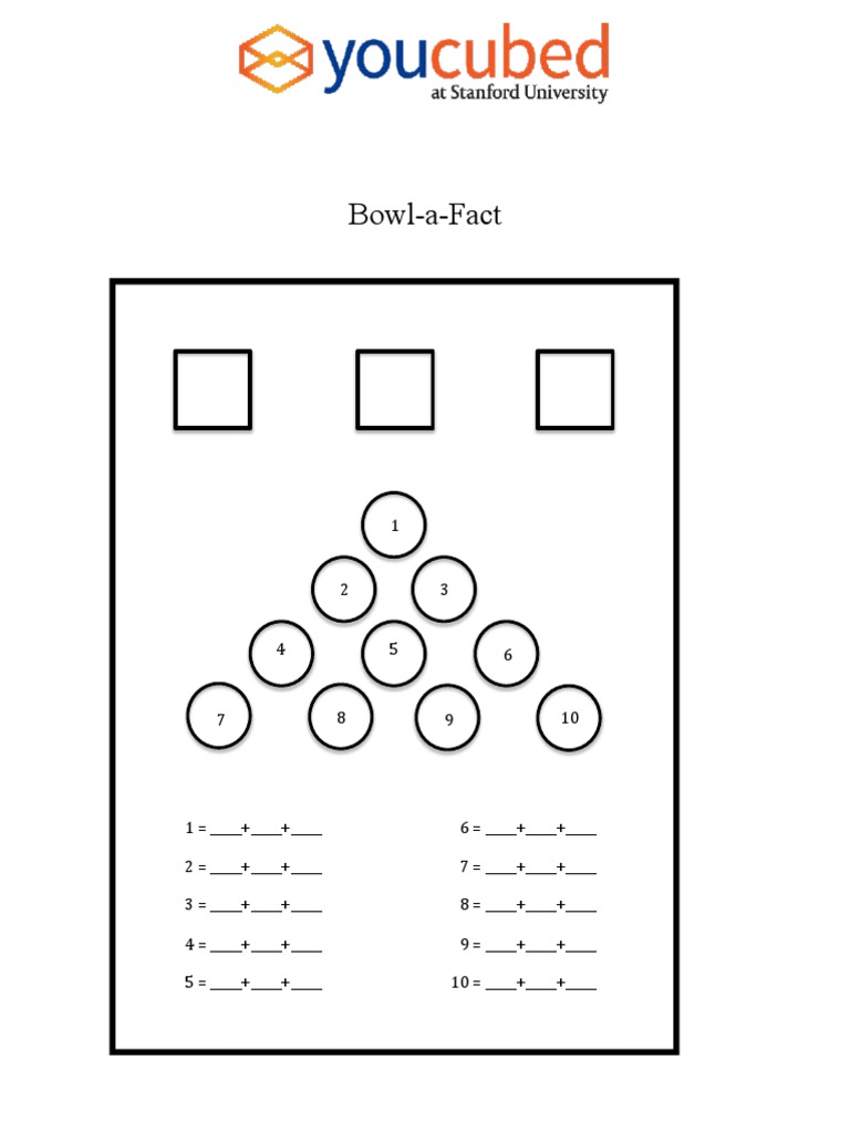 Bowling Math Worksheet | PDF