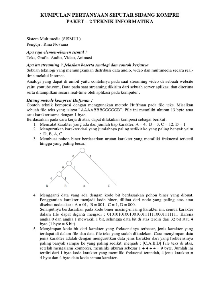 Pertanyaan Sidang Kompre SISMUL TI | PDF | Komputer | Teknologi & Rekayasa