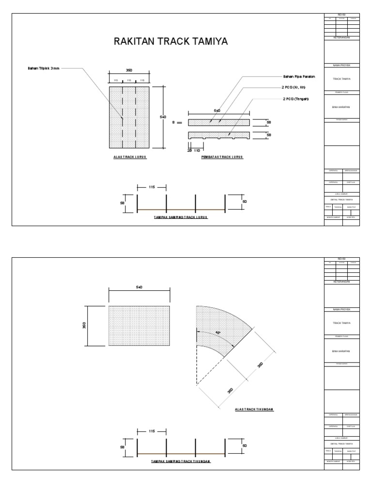 Detail Desain Track Tamiya | PDF