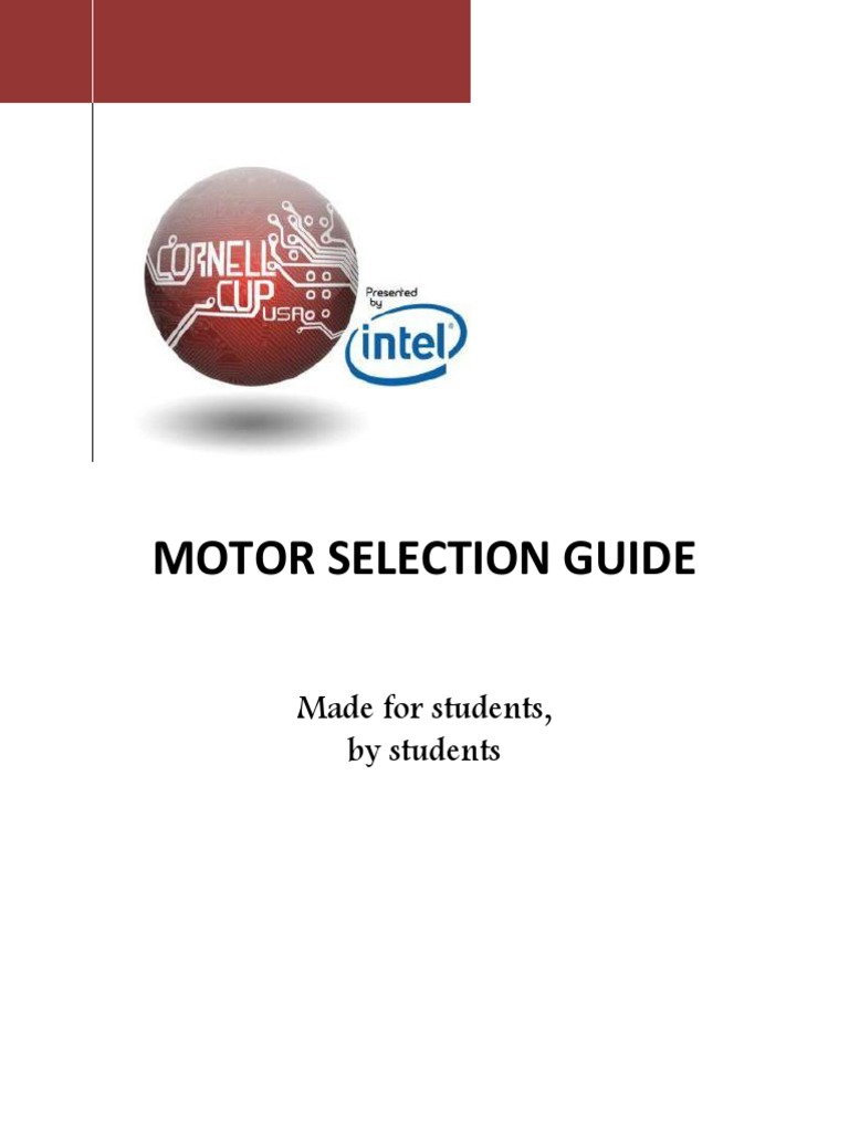 Motor Selection Guide | PDF | Power (Physics) | Gear