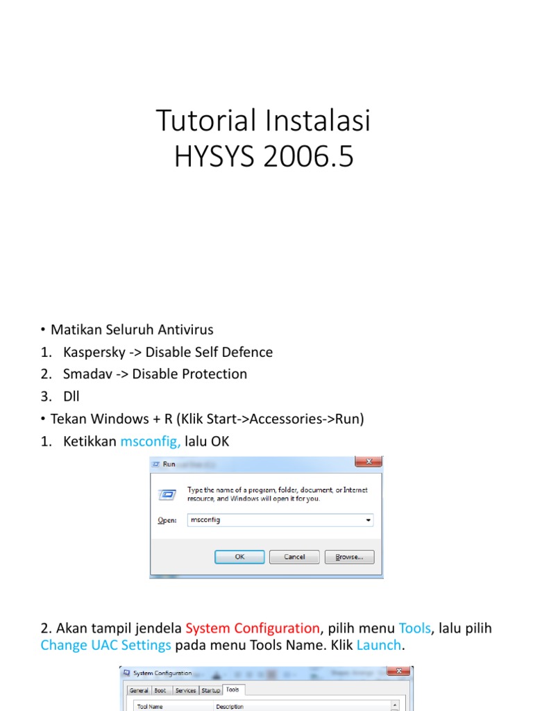 Tutorial Instalasi HYSYS 2006.5 | PDF
