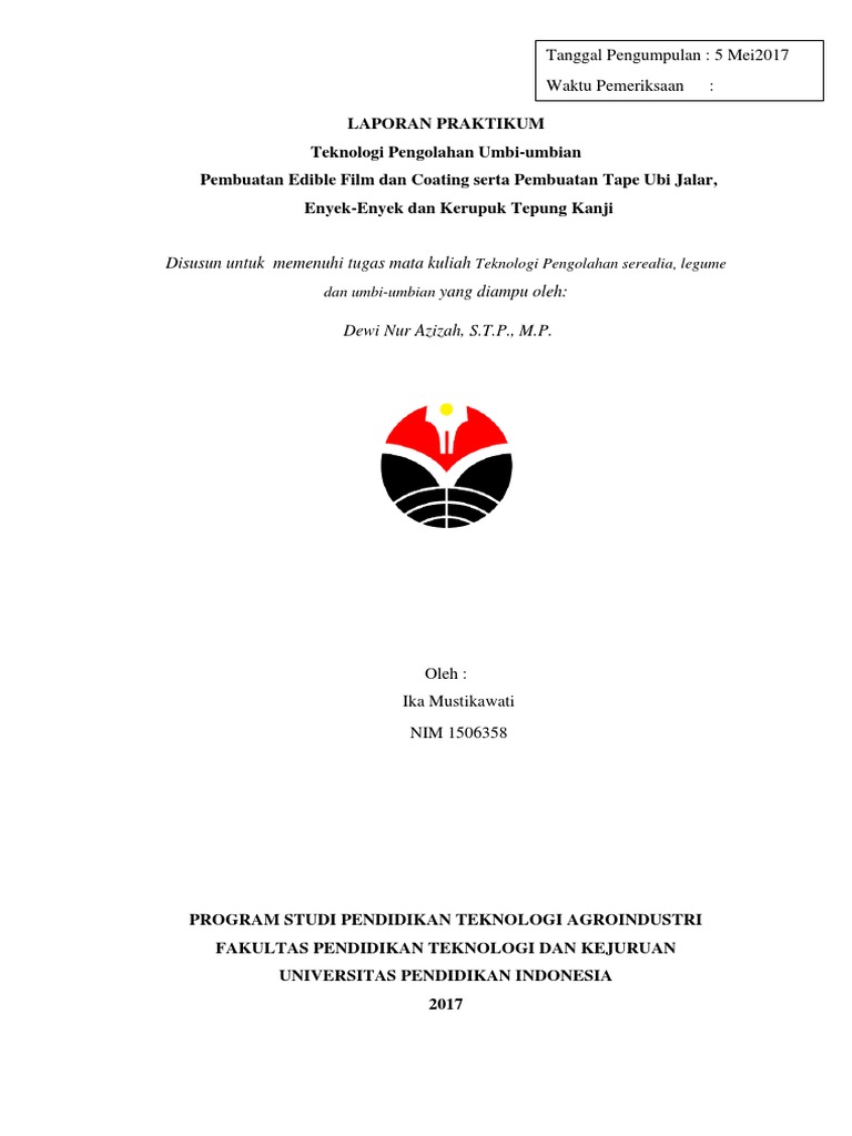 LAPORAN PRAKTIKUM TPP | PDF