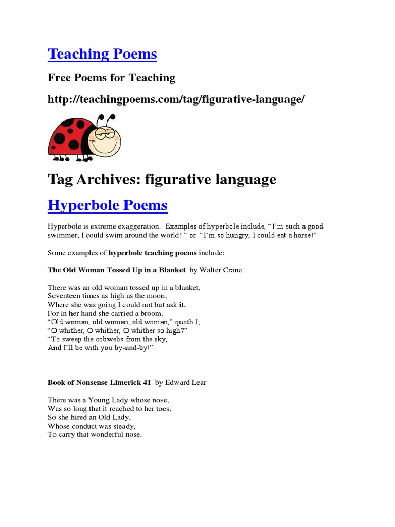 Teaching Poems - Figurative Language | PDF | Anthropomorphism