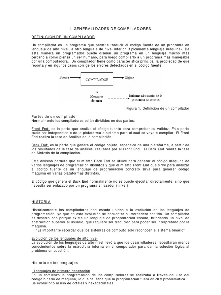 Introducción a Compiladores | PDF | Compilador | Lenguaje de programación