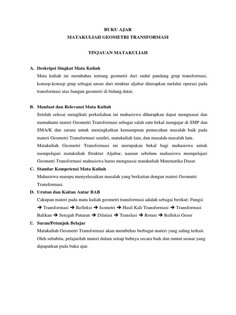 Geometri Transformasi: Setengah Putaran | PDF
