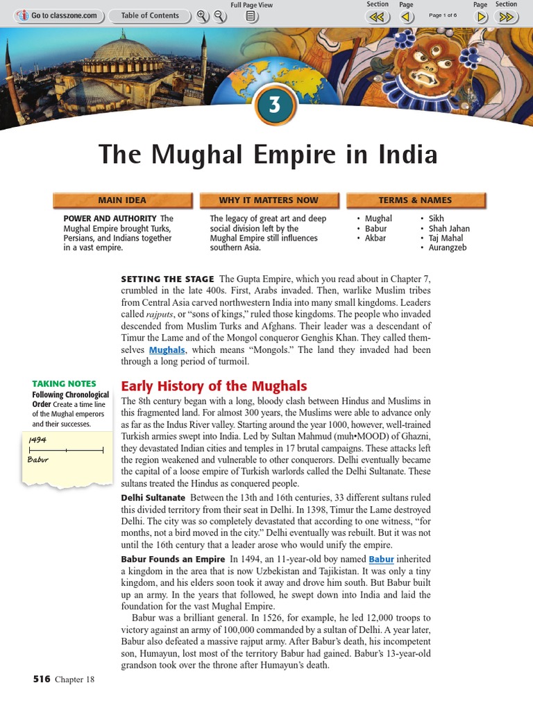 The Mughal Empire in India PDF | PDF