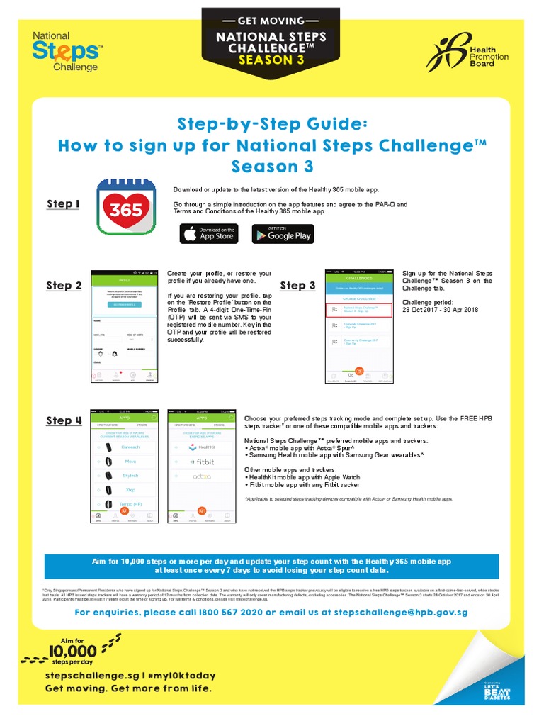 National Steps Challenge Season 3 - Main Guides | PDF | Fitbit | Mobile ...