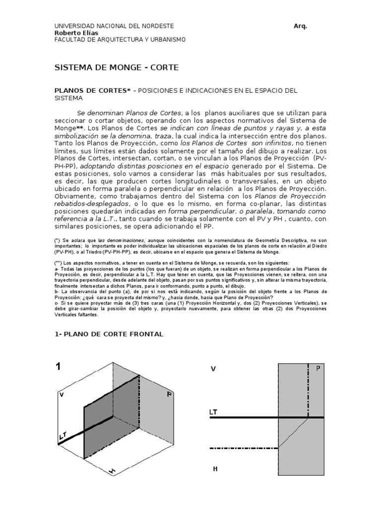 Apunte-Metodo de Monge - Corte - Digitalizado | PDF | Urbanismo | Geometría