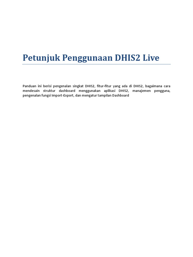 Panduan DHIS 2.21 Bahasa | PDF | Bisnis | Pengelolaan Keuangan & Uang