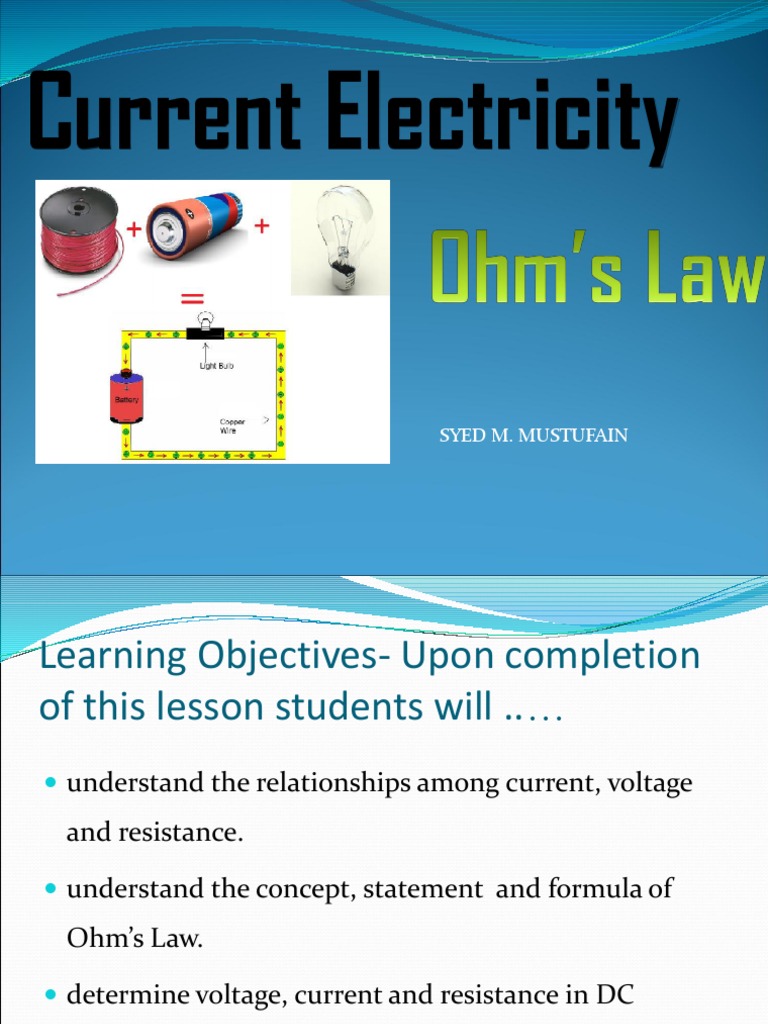 Ohm's Law | PDF | Voltage | Electrical Resistance And Conductance
