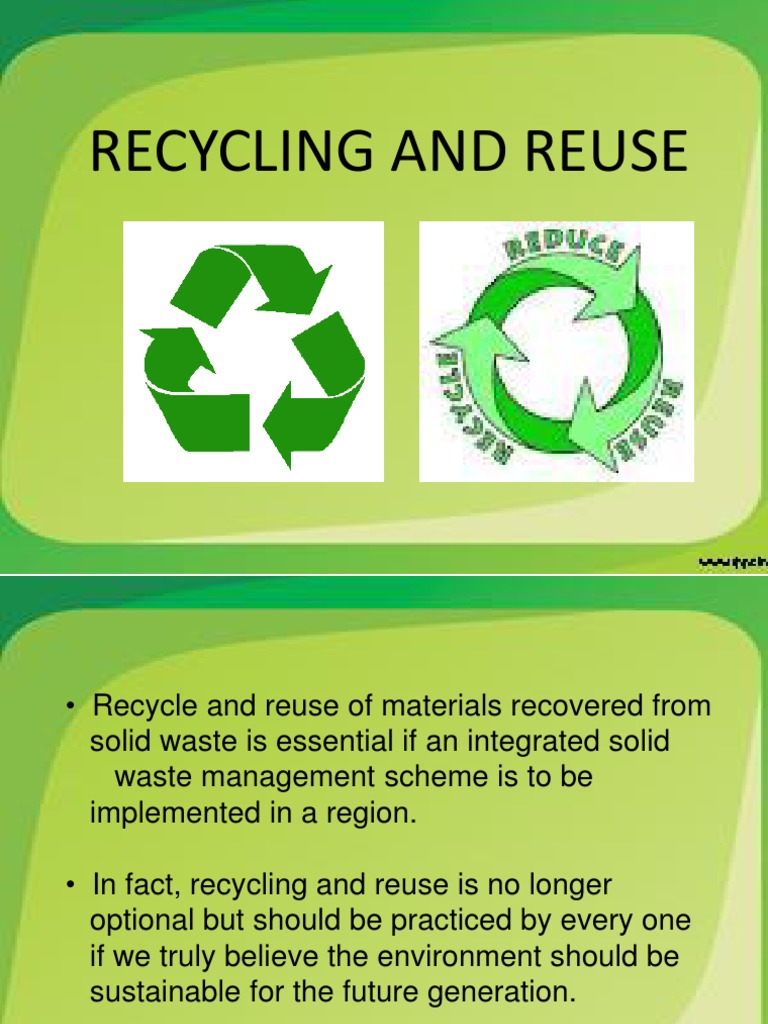 Recycling and Reuse | PDF | Recycling | Electronic Waste