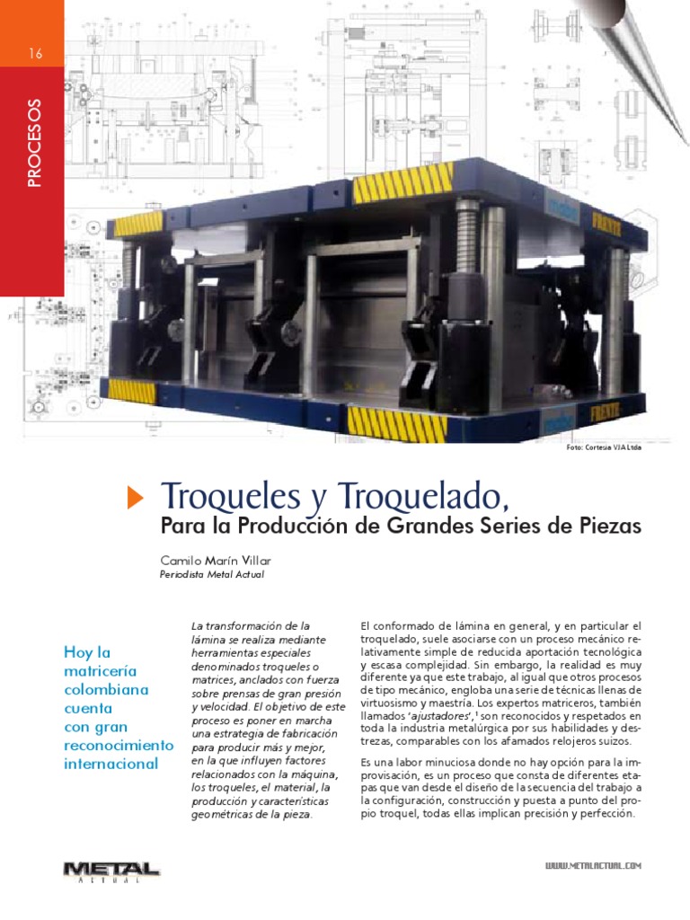 Troqueles y Troquelado PDF | PDF | Acero | Rieles
