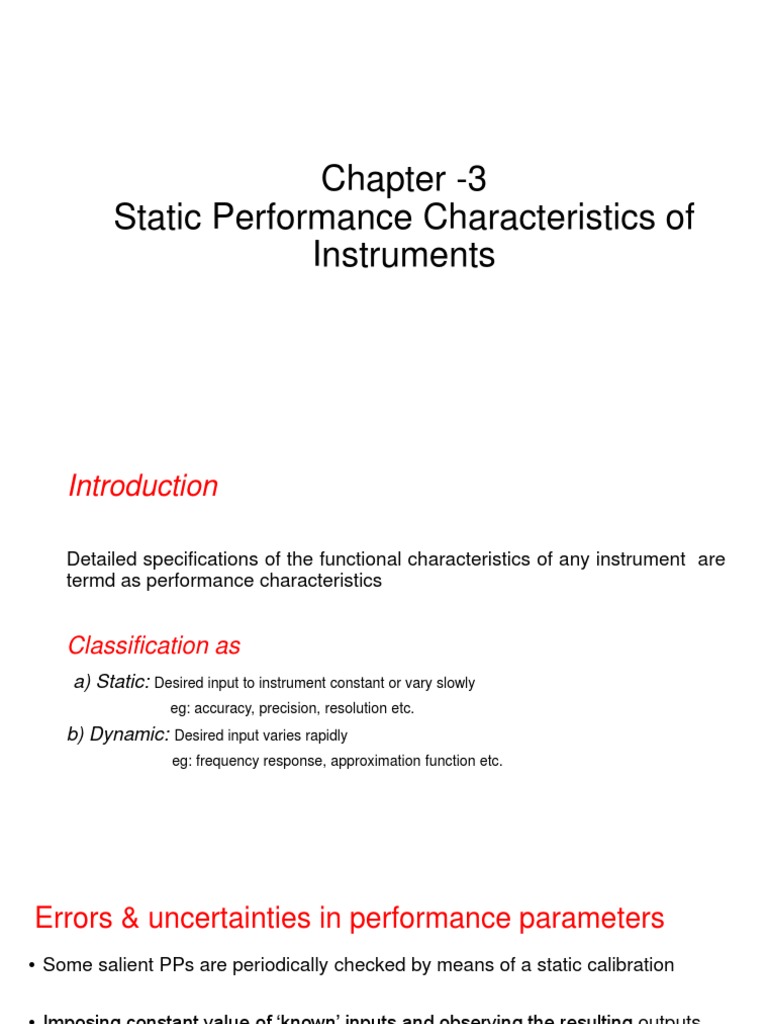 Chapter 3 - Static Performance Characterstics | PDF | Observational ...
