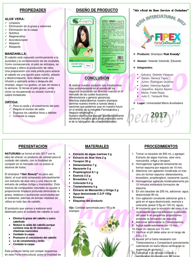 Triptico Uma | PDF | Pelo | Agua