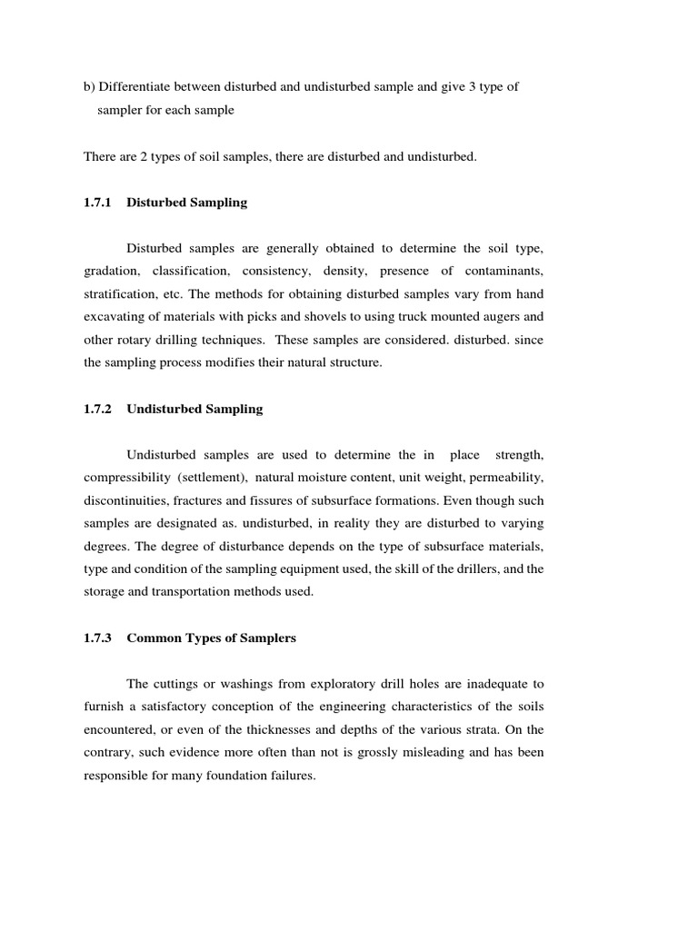 1.7.1 Disturbed Sampling | PDF | Materials | Science