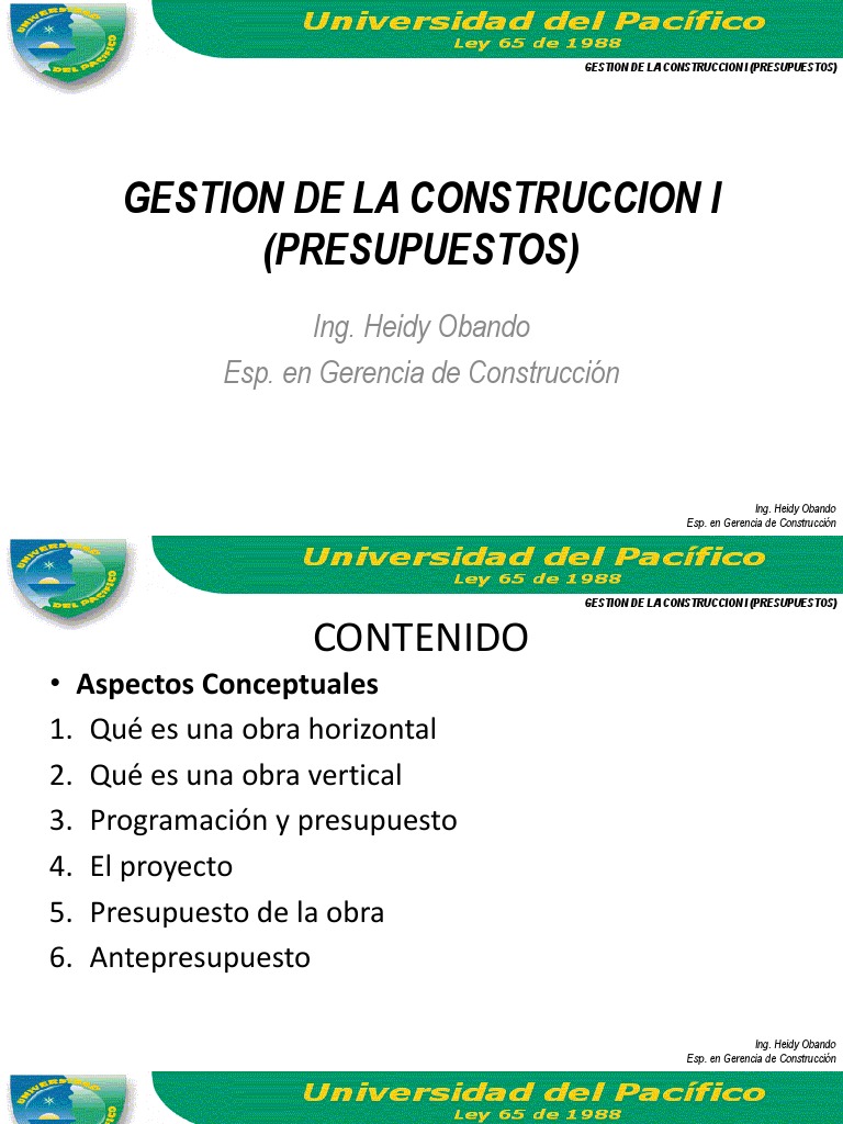 Conceptos Basicos - Costos y Presupuestos de Obra Civil - 2 | Descargar ...