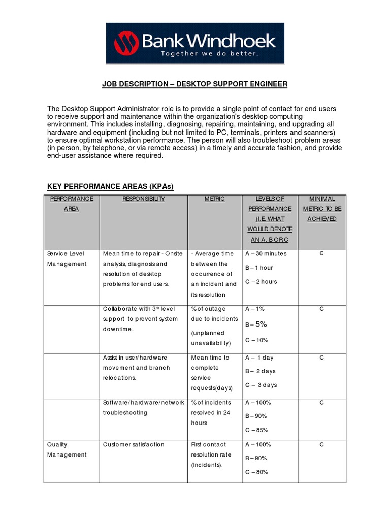 Desktop Support Engineer PDF | PDF | Technology & Engineering
