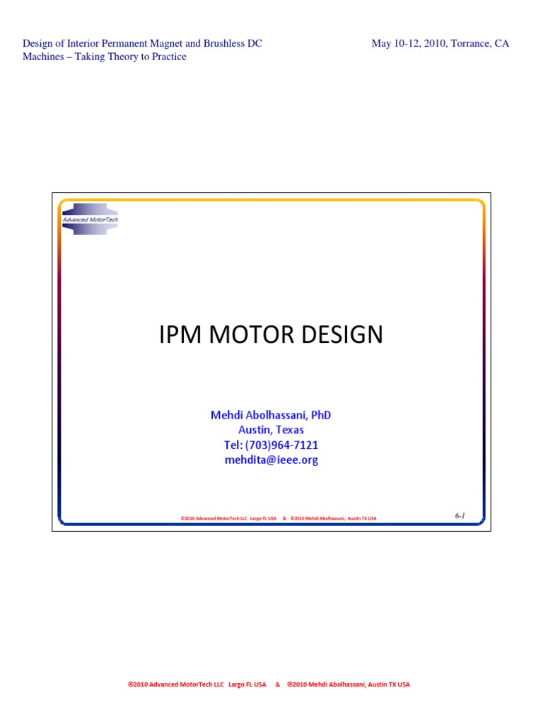 6 IPM Motor Design | PDF | Inductor | Power Inverter
