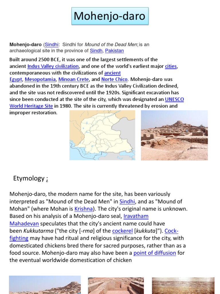 Mohenjodaro | PDF | Archaeology
