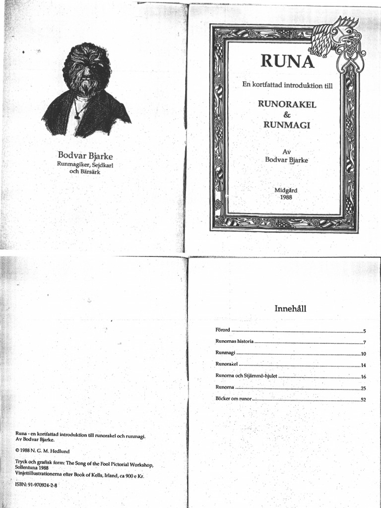 Bodvar Bjarkes RUNA | PDF