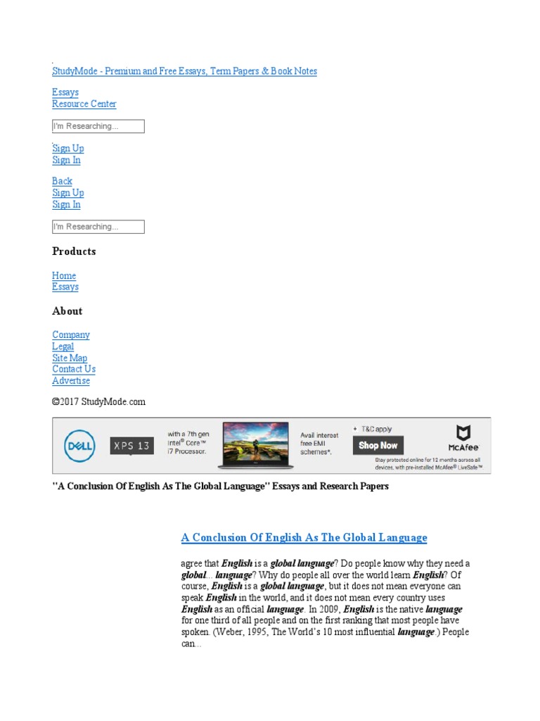 Conclusion - English | PDF | English Language | United Kingdom