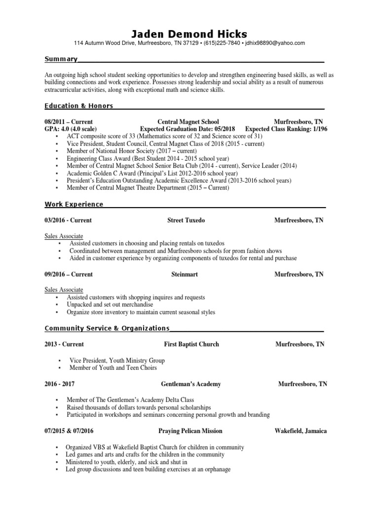 Jaden Engineering Resume | PDF | Schools | Students