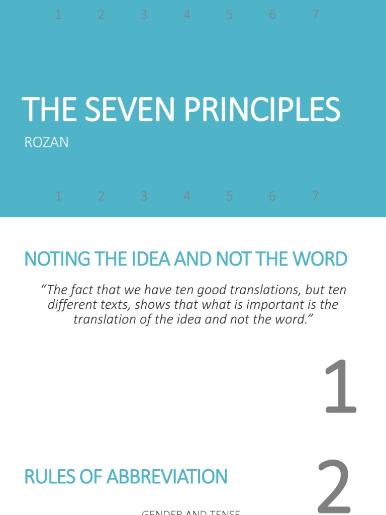 The Seven Principles | PDF | Semantics | Linguistic Typology
