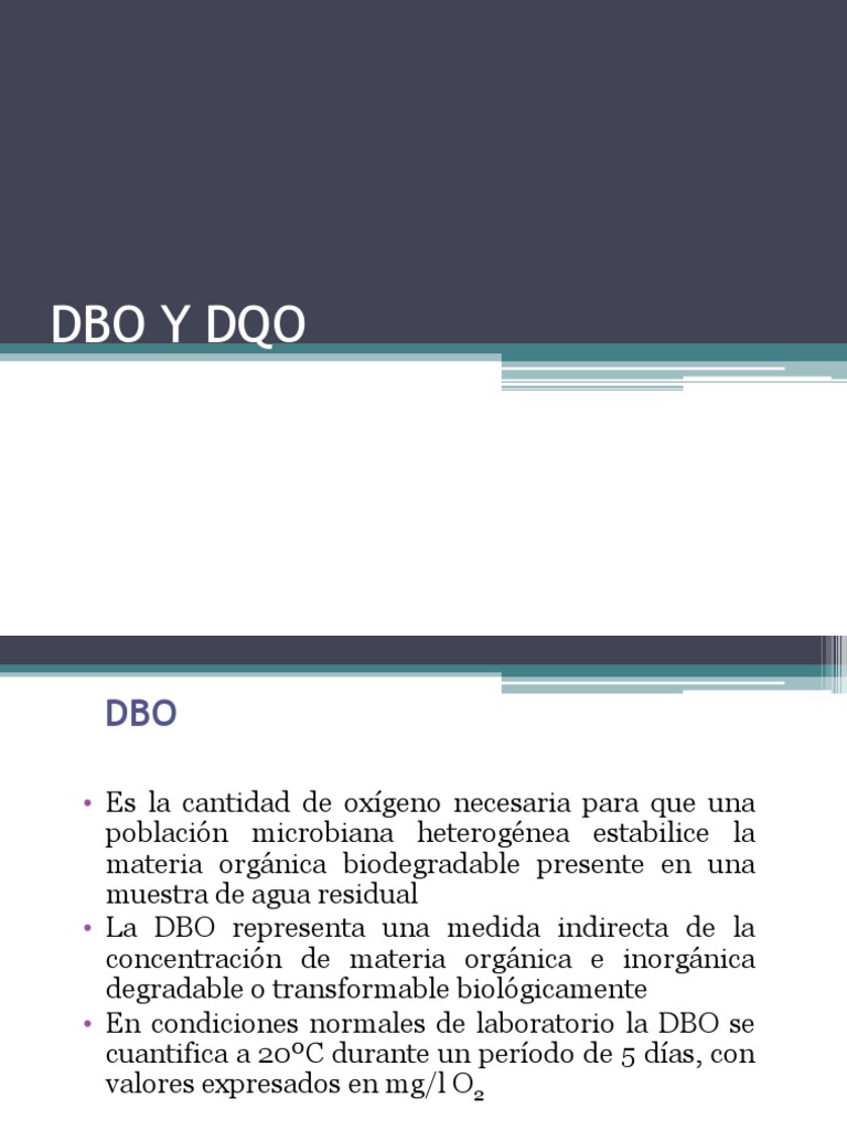 DBO y DQO: Conceptos y Aplicaciones | PDF | Nitrógeno | Aguas residuales