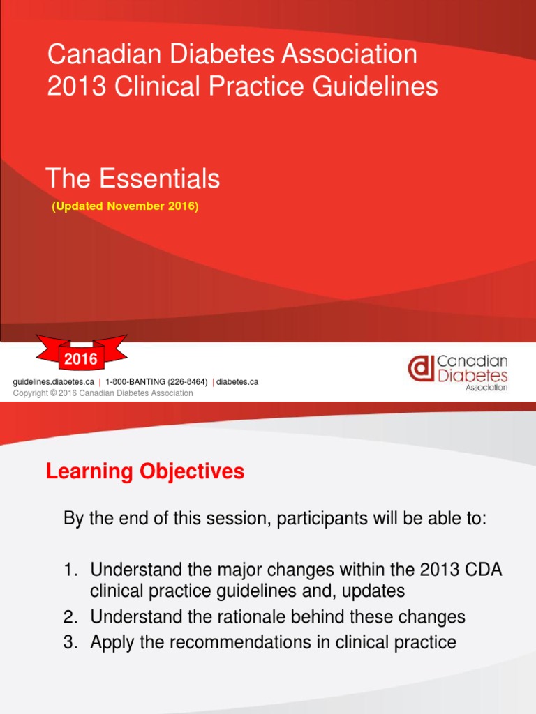Canadian Diabetes Association 2013 Clinical Practice Guidelines | PDF ...
