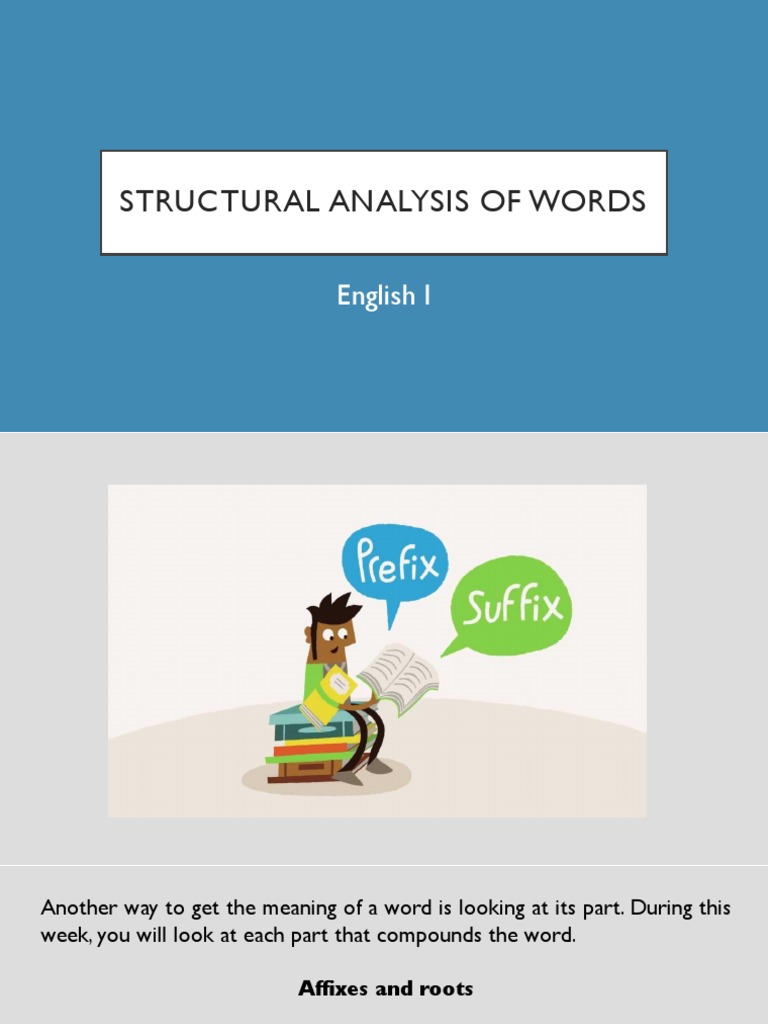 Structural Analysis of Words | PDF | Word | Adjective