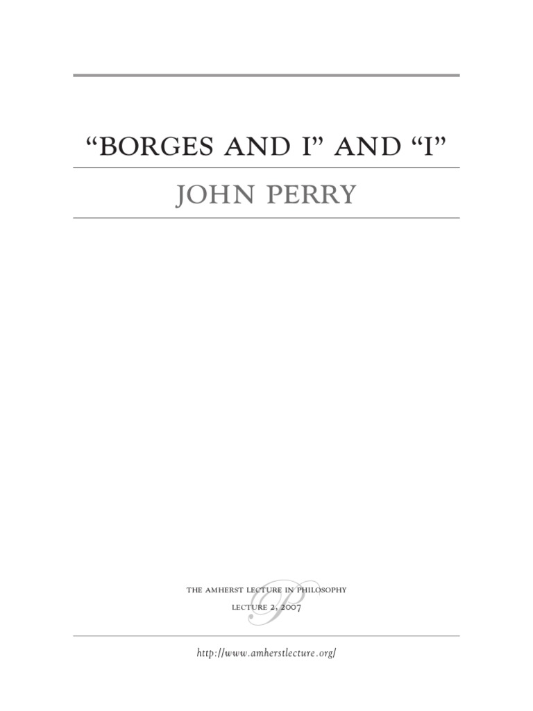 Perry - Borges y Yo y Yo PDF | PDF | Self | Motivation
