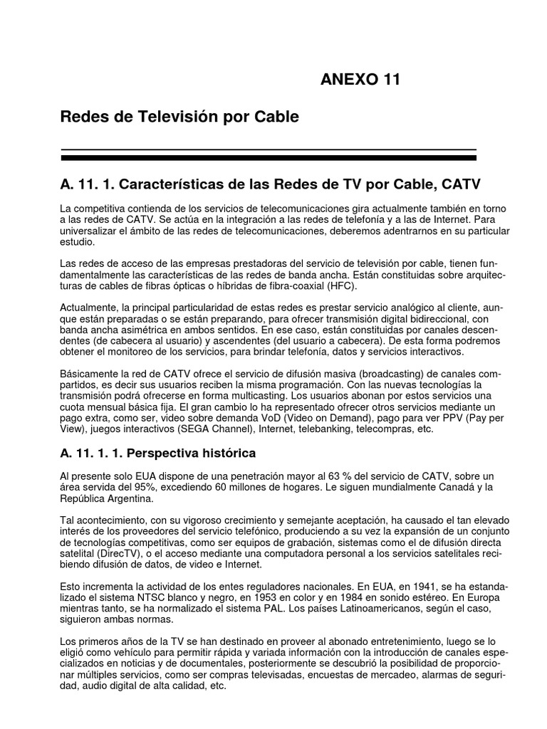 Redes De Tv Por Cable Pdf Pdf Tecnología E Ingeniería