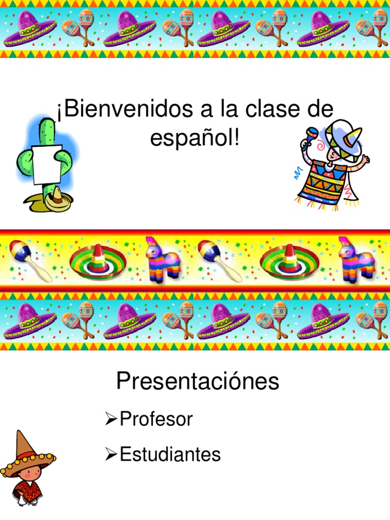 ¡Bienvenidos A La Clase de Español!2 | PDF | Classroom | Languages