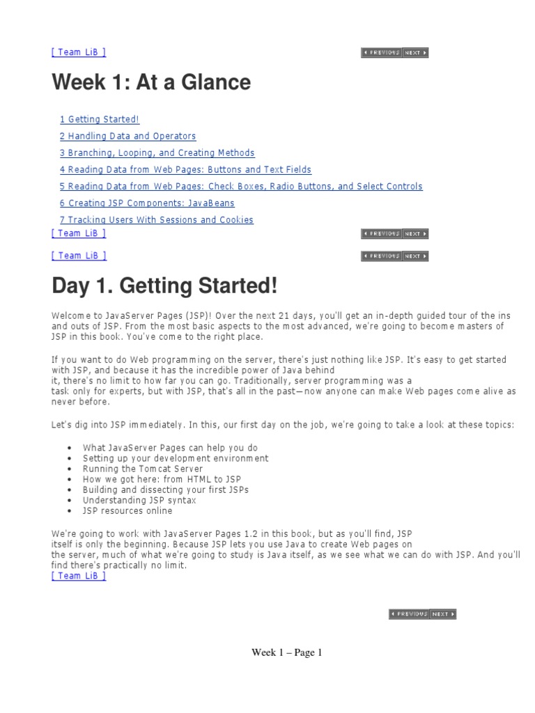 Introduction to JavaServer Pages (JSP) | PDF | Computing Platforms ...