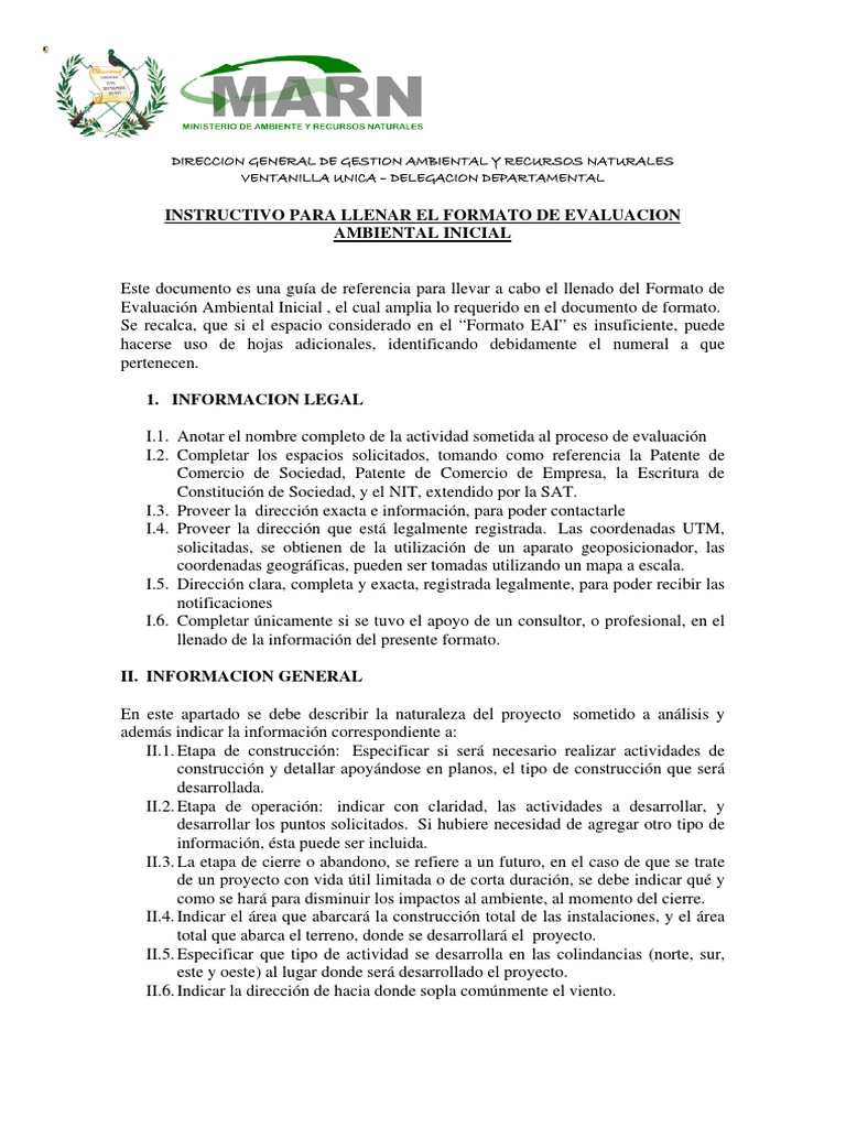 Guia para Formulario EAI PDF | PDF