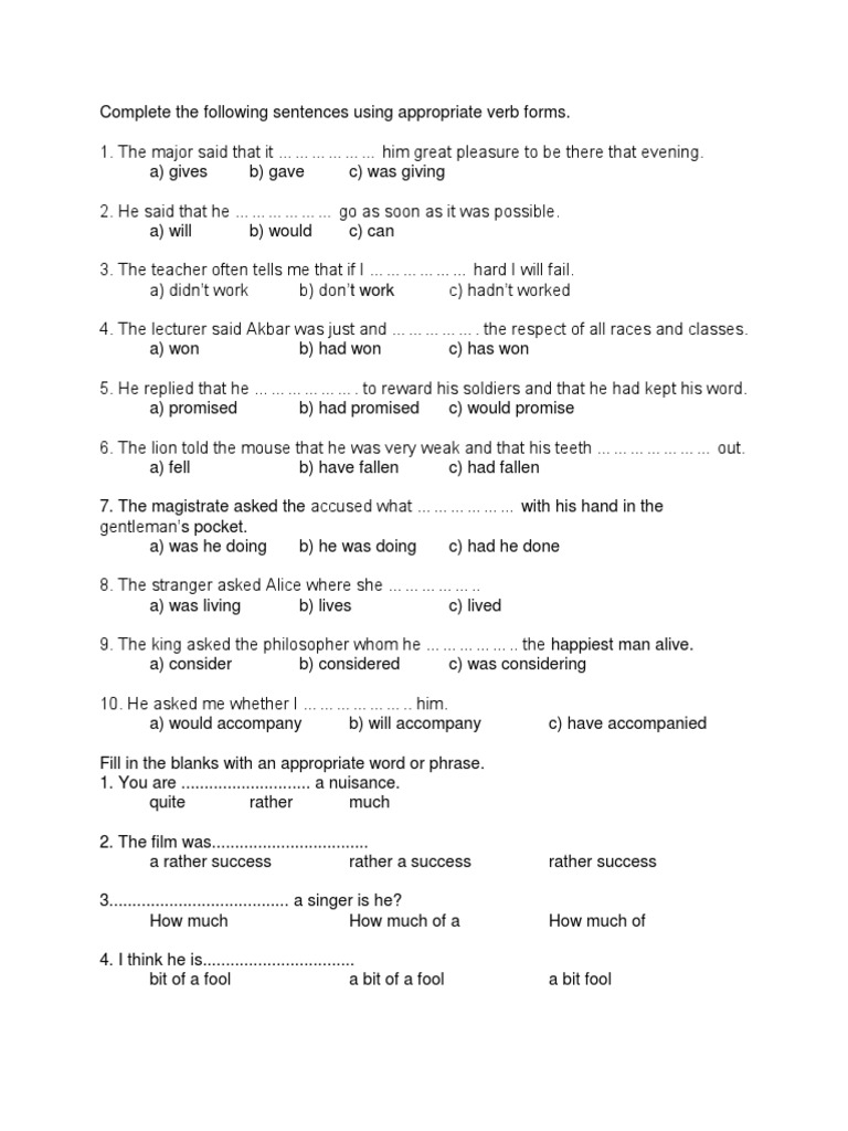 Gap Fills Exercise | PDF | Grammatical Tense | Perfect (Grammar)